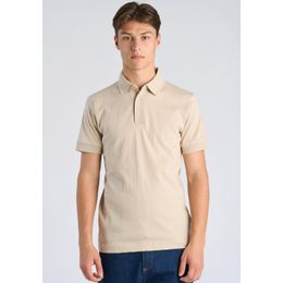 LINDBERGH Herren Poloshirt "Poloshirt Relaxed Fit", beige, Gr. L, unifarben, Obermaterial: 100% Baumwolle, Shirts