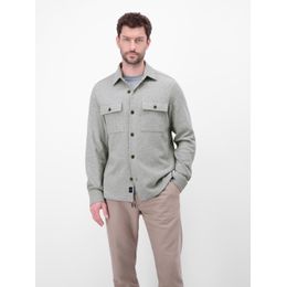 Lerros Herren Hemdjacke "Hemdjacke in Piqu&eacute;-Qualit&auml;t"storm grau melange, Gr. XXXL, 55% Baumwolle, 43% Polyester, 2% Elasthan, Jacken