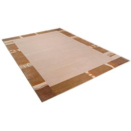 Wollteppich Theko, B:70cm H:12mm L:140cm, beige, Schurwolle, Wohnzimmer, Teppiche, "Avanti, handgekn&uuml;pft", reine Wolle, mit Bord&uuml;re, auch als L&auml;ufer,