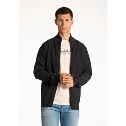 LINDBERGH Herren Cardigan "Cardigan Relaxed Fit", schwarz, Gr. M, Obermaterial: 100% Baumwolle, Strickjacken
