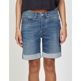 Boyfriend-Jeans Gang "Gang Jeans Short 94NICA SHORTS", Damen, Gr. 24, denim blau, Denim/Jeans, 90% Baumwolle, 2% Elasthan, 8% Polyester, Jeans