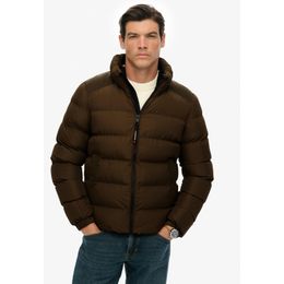 Superdry Herren Steppjacke "SPORTS PUFFER JACKET", braun, Gr. XL, unifarben, Web, Obermaterial: 100% Polyester, Jacken