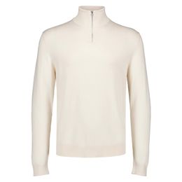 LINDBERGH Herren Troyer "Troyer Slim Fit", wei&szlig;, Gr. L, Obermaterial: 80% Viskose, 20% Nylon, Pullover