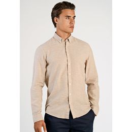 LINDBERGH Herren Leinenhemd "Leinenhemd Relaxed Fit"sand, Gr. XXL, Obermaterial: 55% Leinen, 45% Baumwolle, Hemden