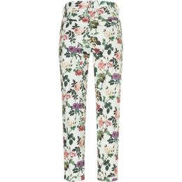 MAC Damen Stretch-Hose "CHINO turn up", bunt, Gr. 36, gemustert, Web, Obermaterial: 96% Baumwolle, 4% Elasthan, Hosen, mit Umschlagsaum