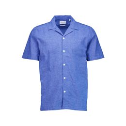 LINDBERGH Herren Leinenhemd "Leinenhemd Relaxed Fit"clear blau, Gr. M, Obermaterial: 55% Leinen, 45% Baumwolle, Hemden