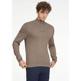 LINDBERGH Herren Troyer "Troyer Slim Fit", beige, Gr. XXL, Obermaterial: 80% Viskose, 20% Nylon, Pullover