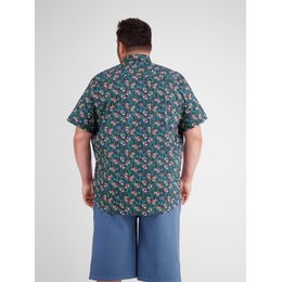 Lerros Herren Kurzarmhemd "Floral gemustertes Halbarmhemd in &Uuml;bergr&ouml;&szlig;en", bunt, Gr. 4XL, 97% Baumwolle, 3% Elasthan, Hemden