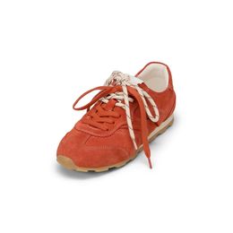 Marc O'Polo MARC O'POLO Damen Sneaker "mit zweifacher Schn&uuml;rung", Gr. 38, rot, Obermaterial: 100% Leder, Schuhe