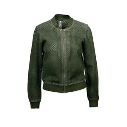 Freaky Nation Damen Lederjacke "Happy Me-FN", gr&uuml;n, Gr. M, Oberstoff: 100% Leder. Futter: 100% Baumwolle, Jacken