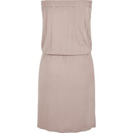 Urban Classics Damen Shirtkleid "Urban Classics Damen Ladies Viscose Short Bandeau Dress"duskrose, Gr. L, unifarben, 95% Viskose, 5% Elasthan, Kleider