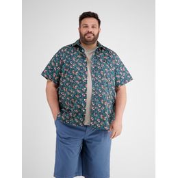 Lerros Herren Kurzarmhemd "Floral gemustertes Halbarmhemd in &Uuml;bergr&ouml;&szlig;en", bunt, Gr. 5XL, 97% Baumwolle, 3% Elasthan, Hemden