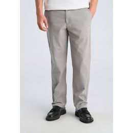 LINDBERGH Herren Chinos "Chinos Relaxed Loose Fit", grau, Gr. M, unifarben, Obermaterial: 98% Baumwolle, 2% Elasthan, Hosen