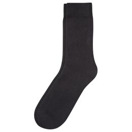 Camano Damen Socken "comfort", Gr. 47, schwarz, Baumwollmischung, unifarben, Socken, mit verst&auml;rktem Fersen- und Zehenbereich