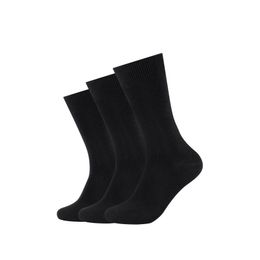 Camano Damen Socken "comfort", Gr. 39, schwarz, Baumwollmischung, unifarben, Socken, mit verst&auml;rktem Fersen- und Zehenbereich