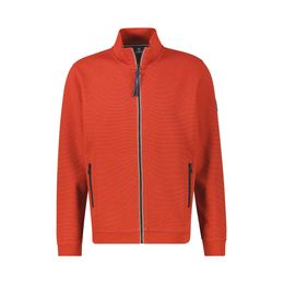 Lerros Herren Sweatjacke "Sweatjacke in den Gr&ouml;ssen 3XL bis 6XL"scandinavian rot, Gr. XXXL, 90% Baumwolle, 10% Polyester, Sweatjacken