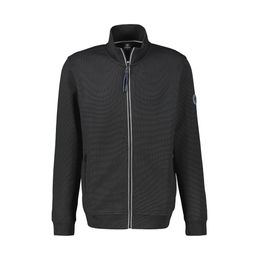 Lerros Herren Sweatjacke "Sweatjacke in den Gr&ouml;ssen 3XL bis 6XL", schwarz, Gr. 4XL, 90% Baumwolle, 10% Polyester, Sweatjacken
