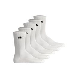 Ellesse Herren Kurzsocken "Socken ALACRE Crew Socks 5er Pack", Gr. 41, wei&szlig;, Obermaterial: 68% Baumwolle CO. 16% Polyester PES. 14% Polyamid PA. 2%