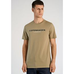 T-Shirt LINDBERGH "T-Shirt Relaxed Fit", Herren, Gr. L, dusty gr&uuml;n, Obermaterial: 100% Baumwolle, l&auml;ssig geschnitten, Rundhals, Shirts T-Shirt