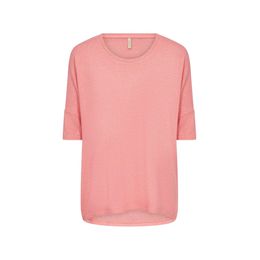Strickpullover soyaconcept "Soya Concept Sweater SC", Damen, Gr. L, rosa (94390 rapture rose melange), Obermaterial: 74% Viskose, 21% Polyester, 5% Elasthan, Pullover Strickpullover