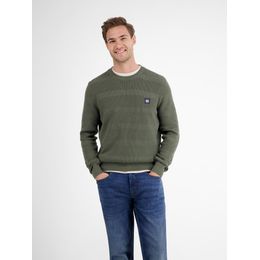 Lerros Herren Strickpullover "Strickpullover f&uuml;r Herren, tonal gestreift", gr&uuml;n, Gr. XXL, 100% Baumwolle, Pullover