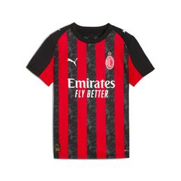 Puma M&auml;dchen Fu&szlig;balltrikot "ACM HOME JERSEY REPLICA JR", rot, Gr. 152, gemustert, Web, Obermaterial: 100% Polyester, Trikots, f&uuml;r Jugendliche,