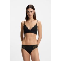 BOSS Damen Bralette "BLOSSOM", Gr. XSschwarz 001, Mesh;Spitze;Web, Obermaterial: 88% Polyamid, 12% Elasthan, BHs, Premium Spitzen-Bralette mit