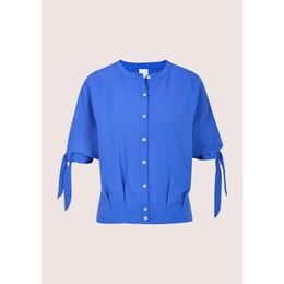 Madeleine Mode MADELEINE Damen Kurzarmbluse "Blusenshirt Luftige Sommerbluse mit Fledermaus&auml;rmeln", blau, Modern, Gr. 34, Obermaterial: 100% Polyester PES., Blusen,