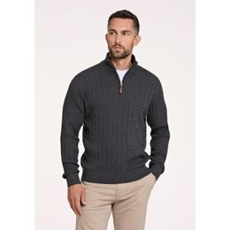 LINDBERGH Herren Troyer "Troyer Relaxed Fit", grau, Gr. XXL, Obermaterial: 100% Baumwolle, Pullover