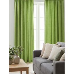 Vorhang WIRTH, B:132cm H:225cm, gr&uuml;n, Chenille, Polyacryl, Wohnzimmer, Gardinen, "Holmsund 288g/qm"