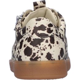 Waldl&auml;ufer WALDL&Auml;UFER Damen Sneaker "H-DAISY", Gr. 7, schwarz-wei&szlig;, Textil, Veloursleder, Schuhe, Komfortschuh, Schn&uuml;rer mit gepolstertem Schaftrand, H-Weite