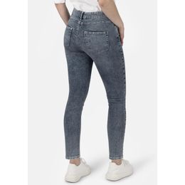 STOOKER WOMEN Damen 5-Pocket-Jeans "Rio bluegrey Skinny Fit Jeans", blau, Gr. 46, Denim/Jeans, 83% Baumwolle, 16% recycled Polyester, 1% Elasthan,