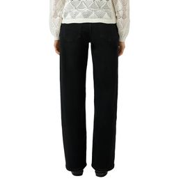 QS Damen Stretch-Jeans "CATIE Wide Leg", grau, Gr. 44, unifarben, Denim/Jeans, Obermaterial: 91% Baumwolle, 7% Elastomultiester, 2% Elasthan, Jeans,
