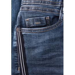 Cecil Damen Slim-fit-Jeansmedium blau soft washed, Gr. 25, unifarben, Jeans, 81% Baumwolle, 16% Polyester, 3% Elasthan, Jeans, 5-Pocket-Style