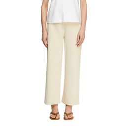 comma, COMMA Damen Stoffhosebone beige, Gr. 44, unifarben, Web, Obermaterial: 92% Polyester, 8% Elasthan, Hosen, mit Stretchanteil