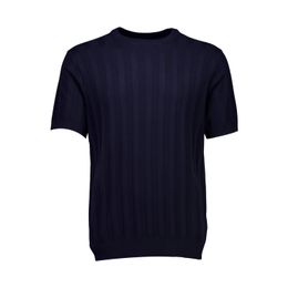 Junk De Luxe Herren Kurzarmpullover "T-Shirt Relaxed Fit"navy, Gr. XL, Obermaterial: 70% Viskose, 30% Nylon, Pullover