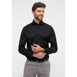 Eterna Herren Langarmhemd "MODERN FIT", schwarz, Gr. 39, Twill, 100% Baumwolle, Hemden, NON IRON (b&uuml;gelfrei)