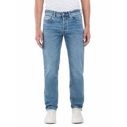 Replay Herren Straight-Jeans "GROVER", blau, Gr. 31, Denim/Jeans, Obermaterial: 100% Baumwolle, Jeans, in vielen verschiedenen Waschungen, mit Stretch