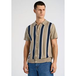 LINDBERGH Herren Poloshirt "Poloshirt Relaxed Fit", blau, Gr. L, gestreift, Obermaterial: 100% Baumwolle, Shirts