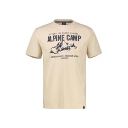 Lerros Herren T-Shirt "T-Shirt mit Outdoorprint in Gro&szlig;en Gr&ouml;&szlig;en", beige, Gr. 5XL, 100% Baumwolle, Shirts