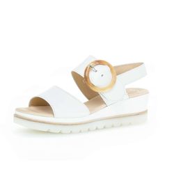 Gabor Damen Plateausandaletten "Plateau Sandale", Gr. 38,5, wei&szlig;, Schuhe