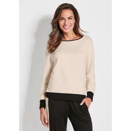 GOLDNER Damen Sweater "Kurzgr&ouml;&szlig;e Luxuri&ouml;ses Langarm Viskose-Oberteil", Gr. 22, beige, Obermaterial: 64% Viskose CV. 30% Polyester COOLMAX