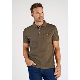 Poloshirt Bison "Poloshirt Comfort Fit", Herren, Gr. L, dk braun, Obermaterial: 50% Baumwolle, 50% Polyester, unifarben, l&auml;ssig geschnitten, Rundhals, Shirts