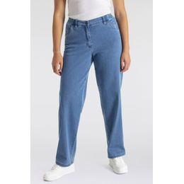 KjBRAND Damen Stretch-Hose "Babsie", blau, Gr. 50, Denim/Jeans, Obermaterial: 71% Baumwolle, 25% Polyester, 4% Elasthan, Hosen