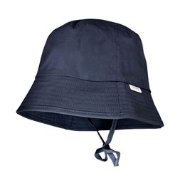 MaxiMo Jungen Fischerhut, blau, Gr. 47, unifarben, Popeline, Baumwolle, H&uuml;te, sch&uuml;tzt vor UV, mit Bindeband, bequem, basic, Baumwolle