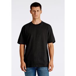 LINDBERGH Herren Kurzarmshirt "T-Shirt (Kurzarm) Oversize Fit", schwarz, Gr. XXL, unifarben, Obermaterial: 100% Baumwolle, Shirts