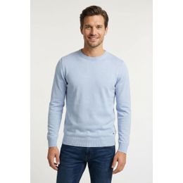 Herren Rundhalspullover, blau, Gr. XXXL, PETROL INDUSTRIES, Strick, Obermaterial: 50% Baumwolle, 50% Polyacryl, Pullover, Materialmix mit
