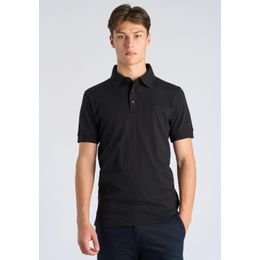 LINDBERGH Herren Poloshirt "Poloshirt Relaxed Fit", schwarz, Gr. S, unifarben, Obermaterial: 100% Baumwolle, Shirts