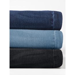 Classic Basics Damen High-waist-Jeans, schwarz, Gr. 46, unifarben, 81% Baumwolle, 17% Polyester, 2% Elasthan, Jeans