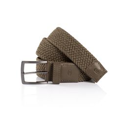 Tom Tailor Herren Flechtg&uuml;rtel "TTJAMIE", gr&uuml;n, Gr. 90, unifarben, Materialmix, G&uuml;rtel, 3,5 cm breiter Flechtg&uuml;rtel, Casual Look, bis Gr. 120